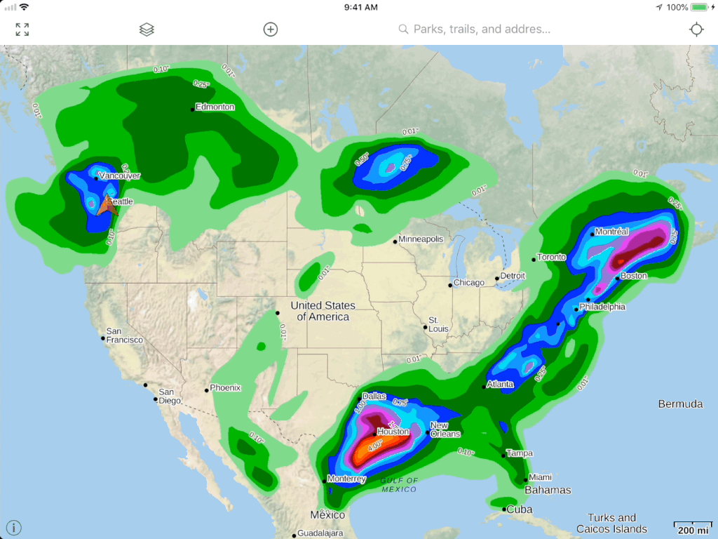 Gaia GPS NOAA 48 hour precip_v4 - Gaia GPS