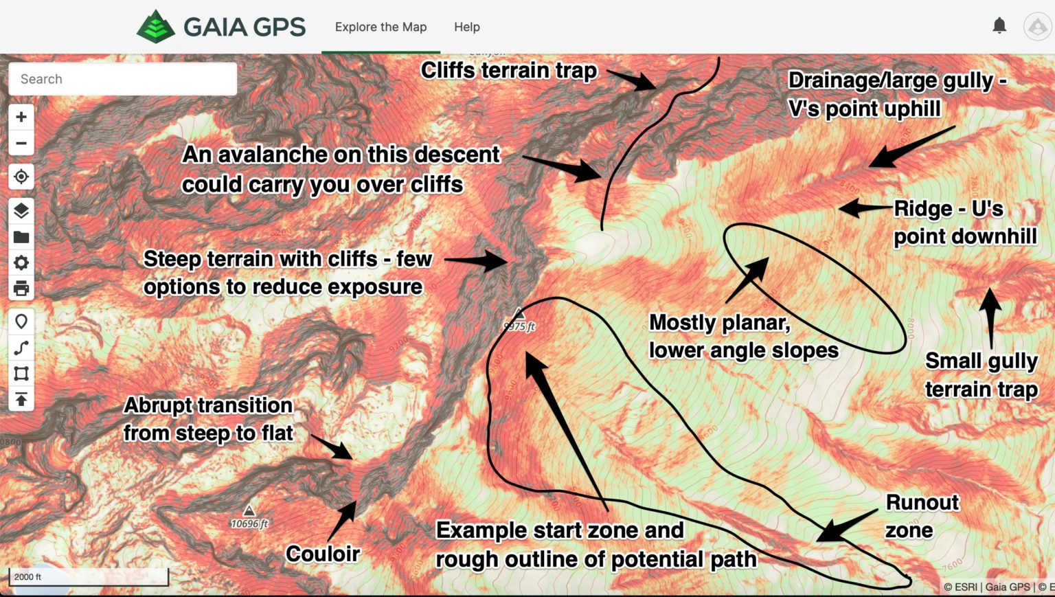 How to Use Maps to Help Avoid Avalanches - Gaia GPS
