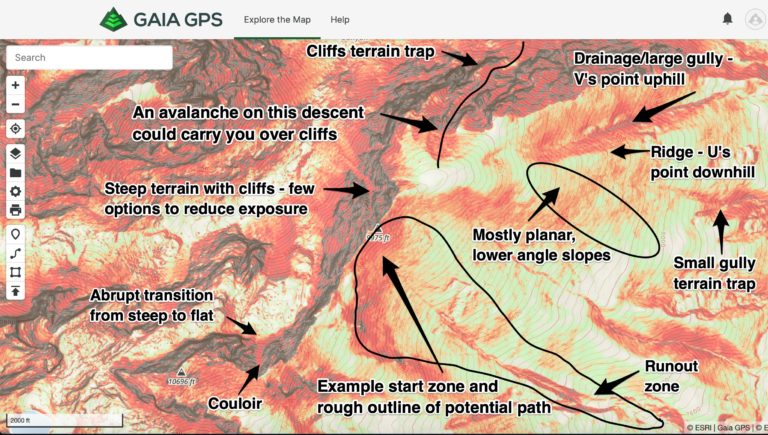 How to Use Maps to Help Avoid Avalanches - Gaia GPS