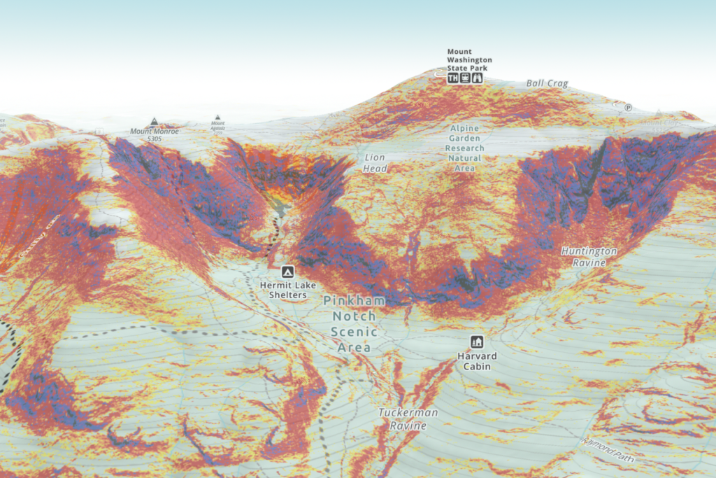 Spy Avalanche Terrain with Higher Res Slope Angle Map - Gaia GPS
